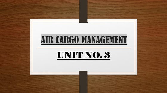 Cargo and terminal handling at airport | PPTX | Air Travel | Travel Type