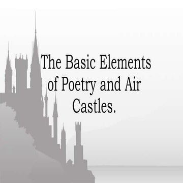 Grade 7 Lesson Basic elements of a poem | PPTX