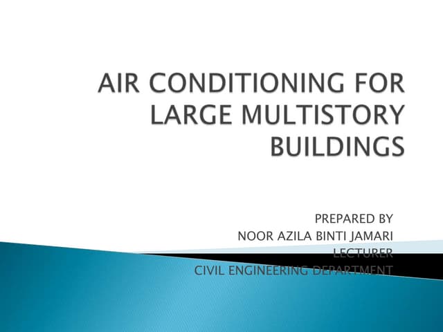 Architecture - Centralized Air Conditioning System | PPTX