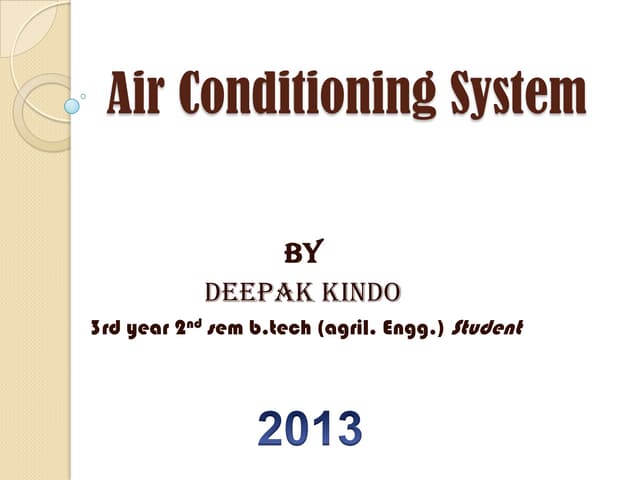 Architecture - Centralized Air Conditioning System | PPTX