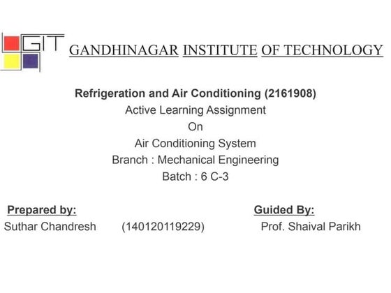 Architecture - Centralized Air Conditioning System | PPTX