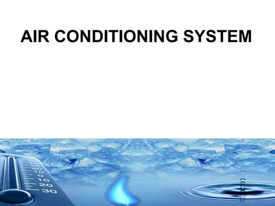 Air conditioning system | PPT