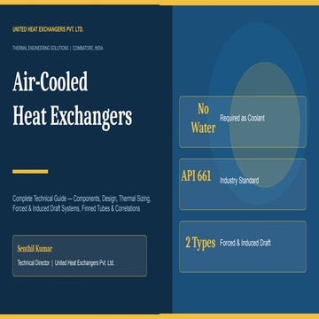 Basics of Industrial Air Cooled Heat Exchangers | PPTX
