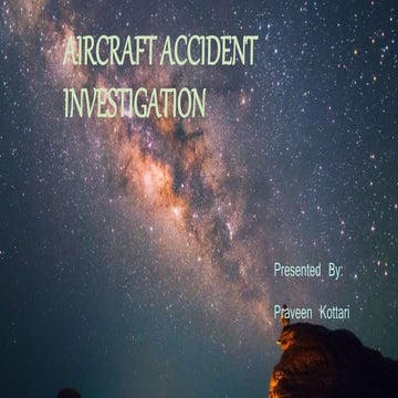 Aircraft accident investigation ppt | PPTX