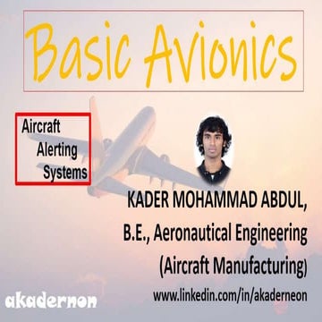 Basic Avionics | Aircraft Alerting Systems ch-10 ( Last Chapter) | PPSX