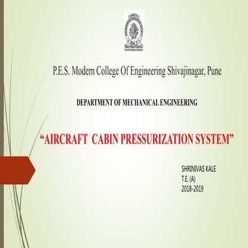 Aircraft cabin pressurization system | PPT