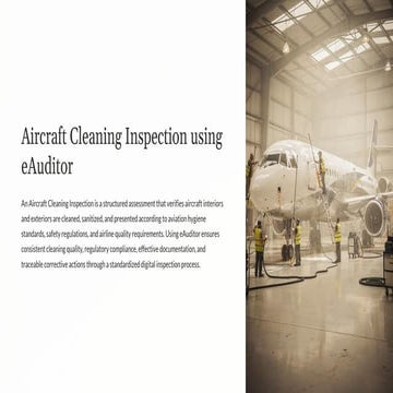 Aircraft Cleaning Inspection with eAuditor Audits & Inspections | PDF