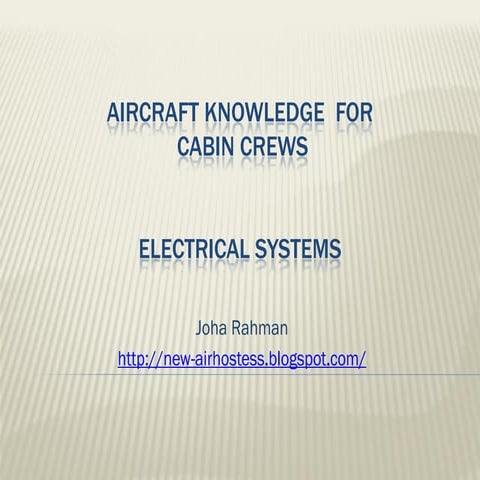 Aircraft electrical systemy | PPT