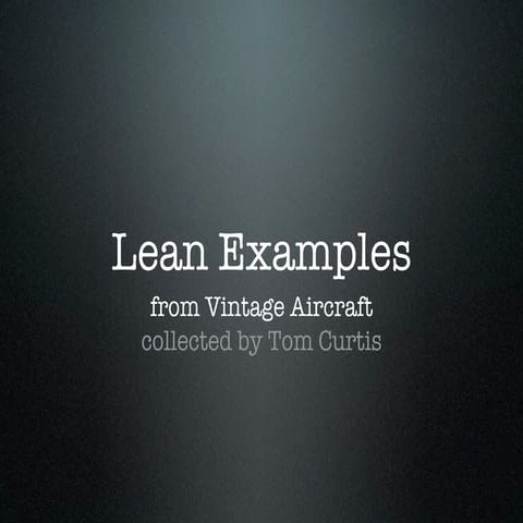Lean Aircraft Examples | KEY