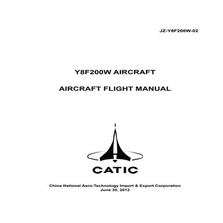 Aircraft flight manual | PDF