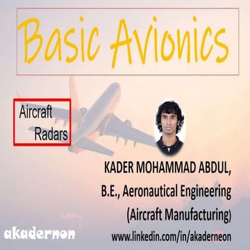 Basic Avionics | Aircraft radars ch-5 | PPSX