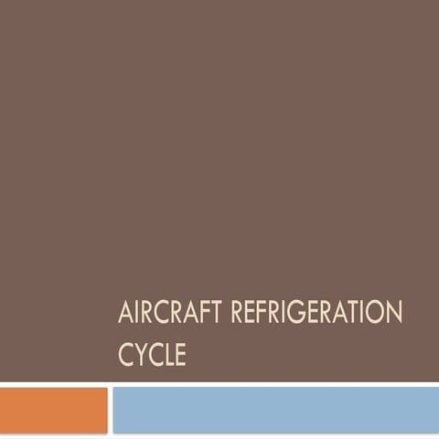 Aircraft refrigeration system | PDF