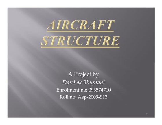 Structural detailing of fuselage of aeroplane /aircraft. | PDF