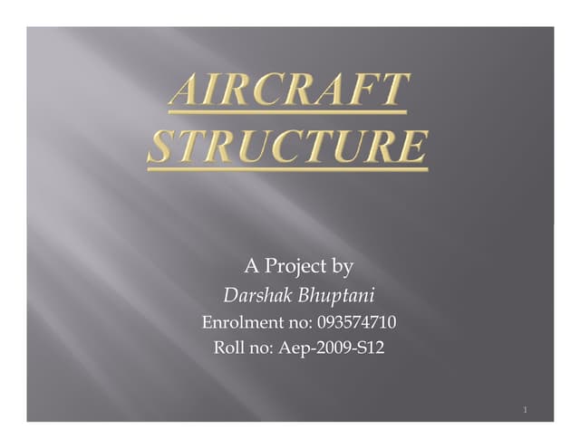 Structural detailing of fuselage of aeroplane /aircraft. | PDF
