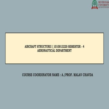 Aircraft Structure I_COURSE.pptx do by y | PPTX