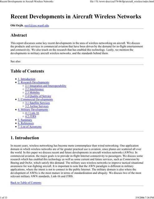 Airborne internet | PDF | Internet | Computing