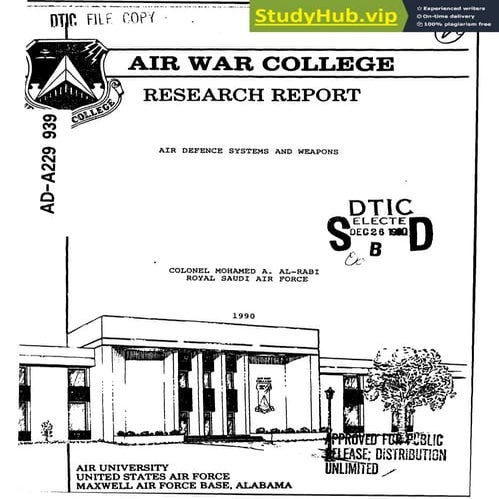 Air Defence Systems And Weapons | PDF