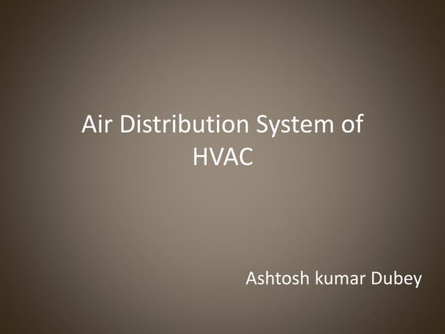 Architecture - Centralized Air Conditioning System | PPTX