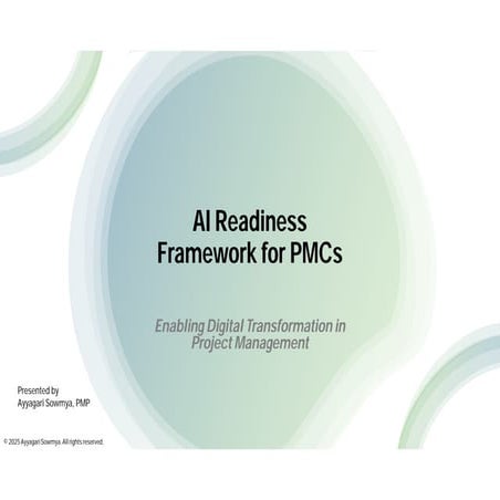 AI Readiness Framework for Project Management Consultancies (PMCs) | PDF