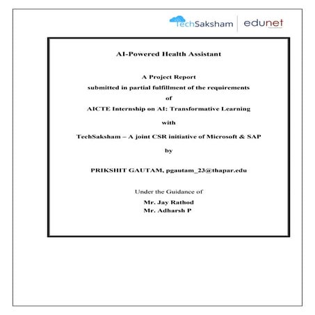 Report for AI powered healthcare Assistant.pdf