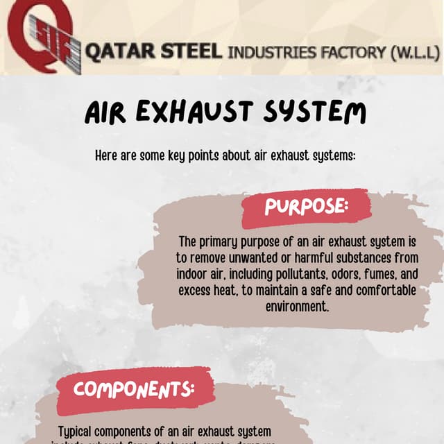 Air Exhaust System - www.qatarsteelfactory.com