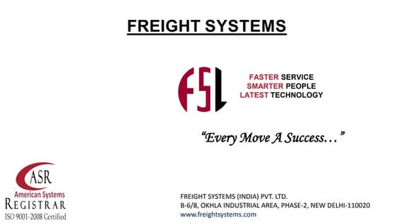 Freight Forwarding System Features Ver 1 | PPTX