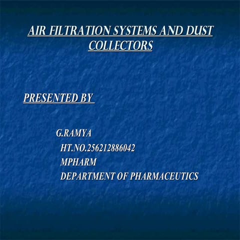 Air filteration systems and dust collectors | PPT