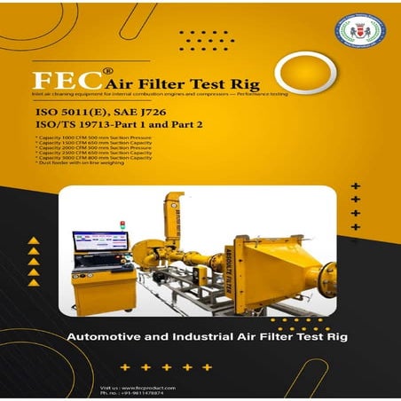 ISO 19713 Part- 1 and Part- 2 Air Filter Test Equipment | PDF