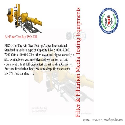 Air filter test rig iso 5011 copy | PPT
