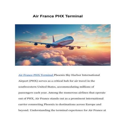 Air France PHX Terminal................. | PDF