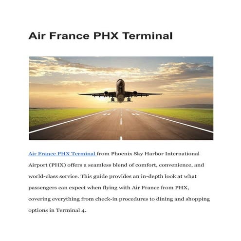 Air France PHX Terminal.................... | PDF