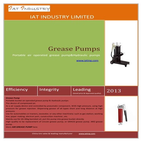 Air grease pump | PDF