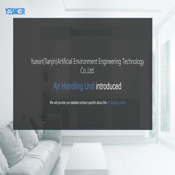 Customizable Air Handling Units for Commercial HVAC Projects | PDF
