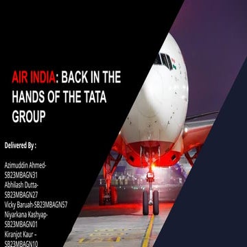 Air India Case Study.pptx which is presented in MBA class | PPTX