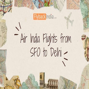 SFO To Delhi Air India | PDF