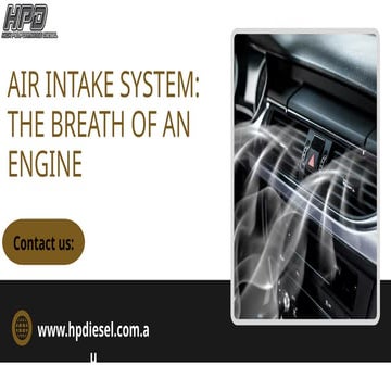 Air Intake System The Breath of an Engine | PPTX