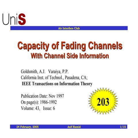 Air Interface Club Lra Fading Channels | PPT