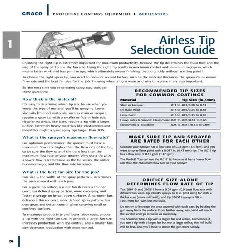 Airless tip selection guide | PDF