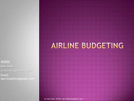Airline Cost Route Profitability System | PPT