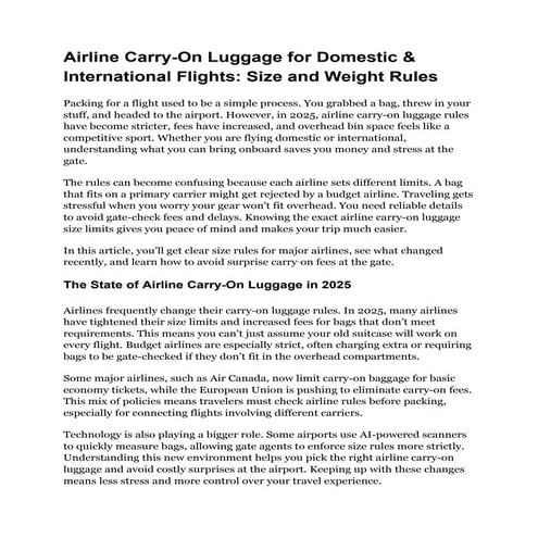 Airline Carry-On Luggage for Domestic & International Flights_ Size and ...