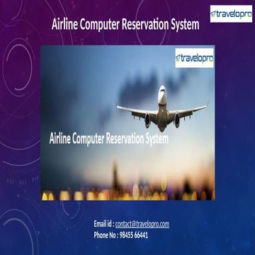 Airline Computer Reservation System | CRS System | CRS Software | PPTX