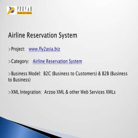 Airline reservation system | PPTX
