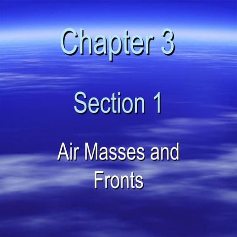 Air masses & fronts (science) | PPT