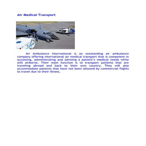 Air medical transport | PDF