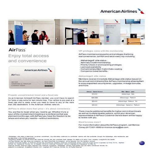 American Airlines AirPass ~ Monica Coney | DOCX
