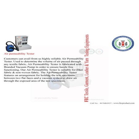 Air permeability Tester | PDF