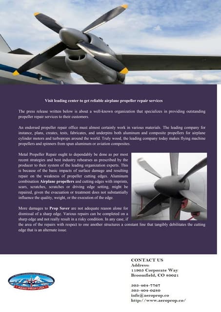 Hartzell propeller | PPTX | IT and Internet Support | Internet