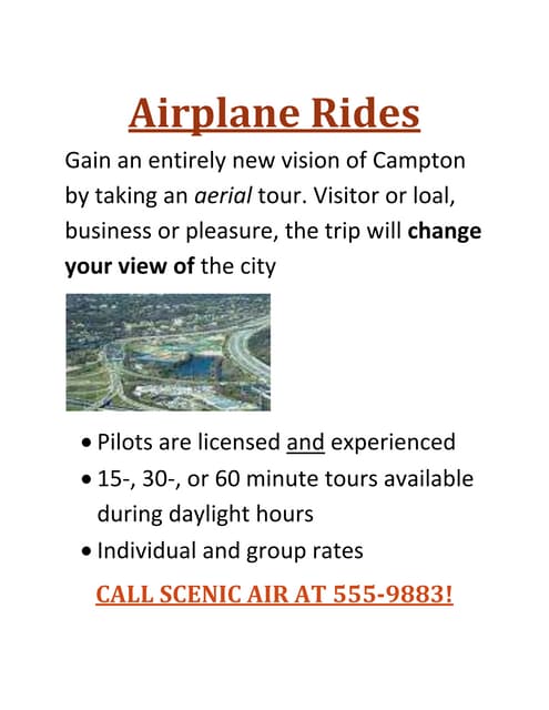 Airplane rides | DOCX | Air Travel | Travel Type