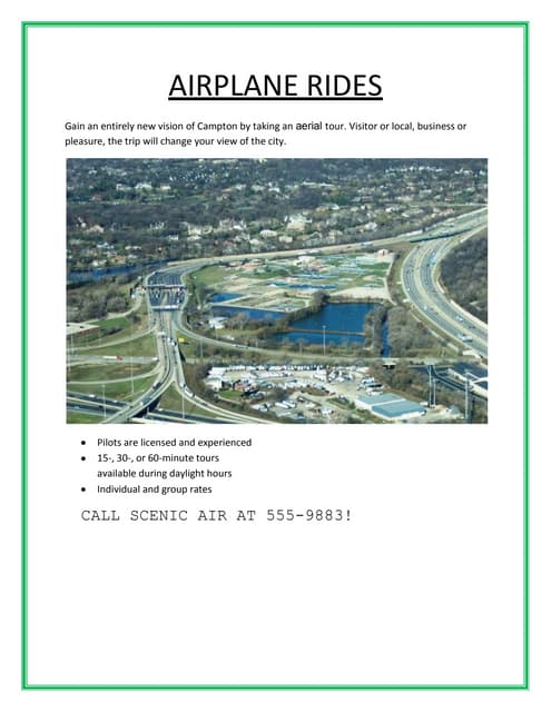 Lab1 1 airplanes rides flyer | PDF