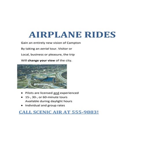 Airplane rides | PDF